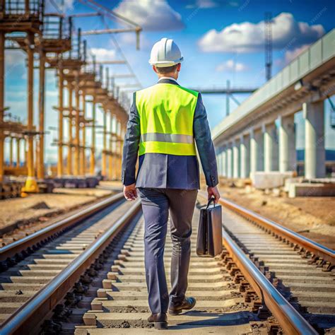 Back View Of Manager Industrial Engineer Walking And Checking Structure