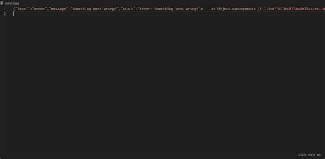 【node js从基础到高级运用】十四、node js 错误处理与日志记录 node 日志 csdn博客