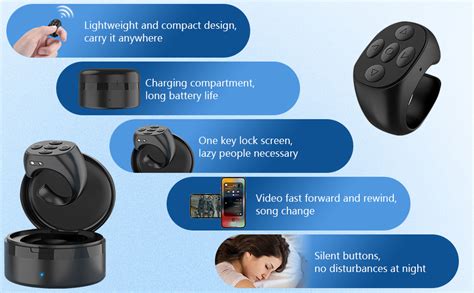 Fingertip Wireless Bluetooth Remote Control With Warehouse Remote Control App Page