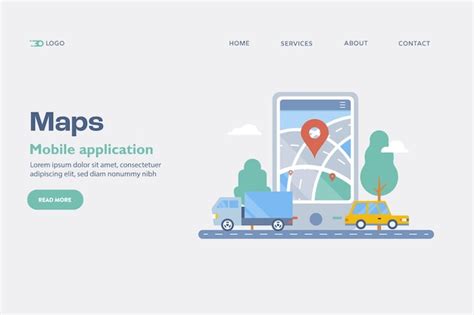 Premium Vector Gps Maps Application