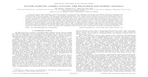 growth model for complex networks with hierarchical and modular