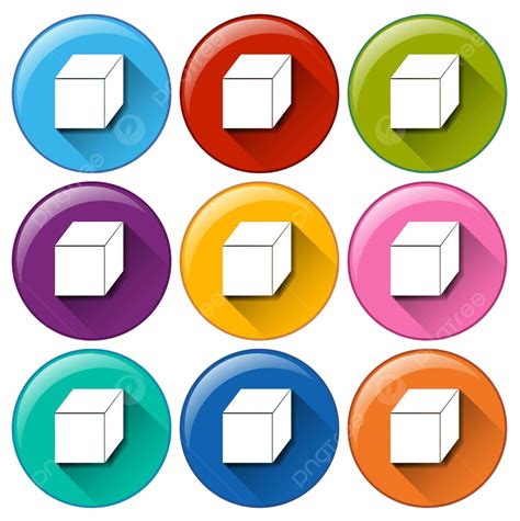 Cube Icons Colorful Icon Square Vector Colorful Icon Square Png And