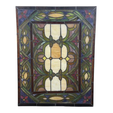 Rectangle Stained Glass Panel Stunning Colors Window Pane Etsy