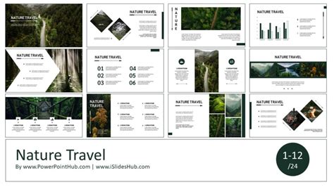 ฟรีพาวเวอร์พอยเทมเพลตธีมการท่องเที่ยวทางธรรมชาติ ภูเขา สายหมอก