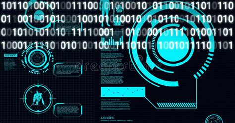 composition of binary coding medical icons and data processing on