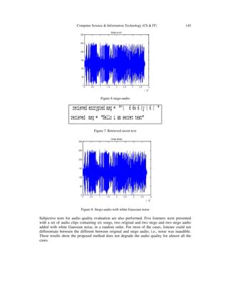 DATA HIDING IN AUDIO SIGNALS USING WAVELET TRANSFORM WITH ENHANCED SECURITY PDF Digital