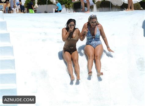 Casey Batchelor And Frankie Essex Enjoy Their Vacation In The Pool In
