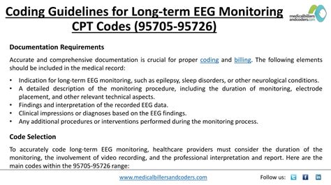 PPT Coding Guidelines For Long Term EEG Monitoring CPT Codes 95705 95726 PowerPoint