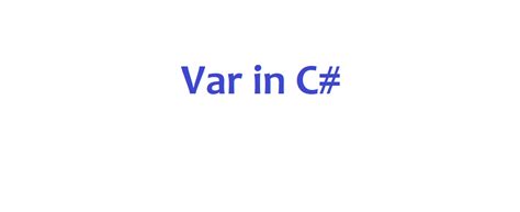 Var In C