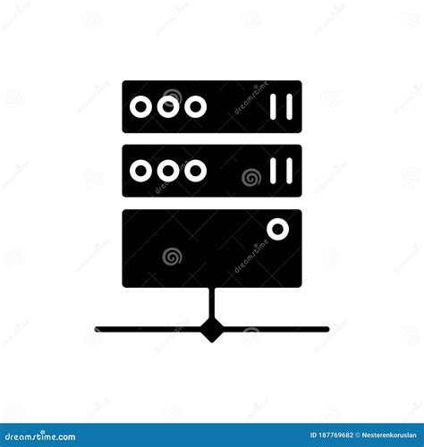 Proxy Server Black Glyph Icon Stock Vector Illustration Of Private Cybersecurity 187769682