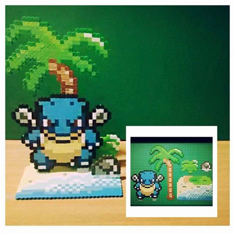 Blastoise Diorama By Disasterexe Perler Bead Pokemon Patterns