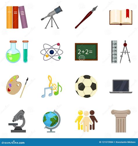School Subjects Icons