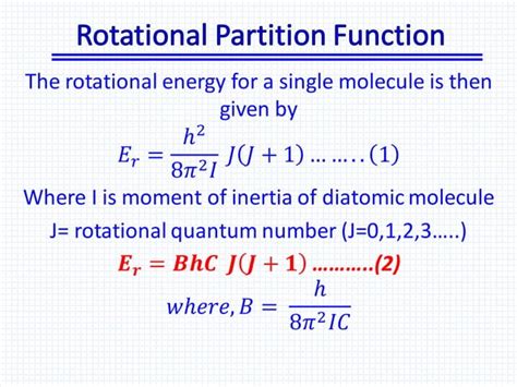 Rotational Partition Function Ppt