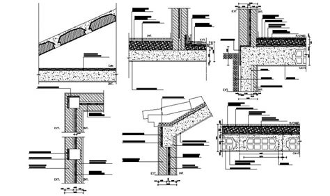 Various Rcc Structure Blocks Detailing Drawing In Autocad