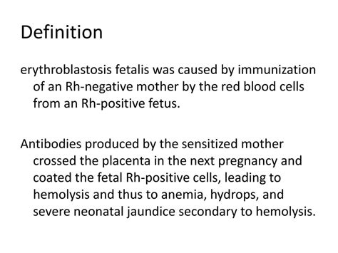 Erythroblastosis Fetalis Meaning Erythroblastosis Fetalis Causes