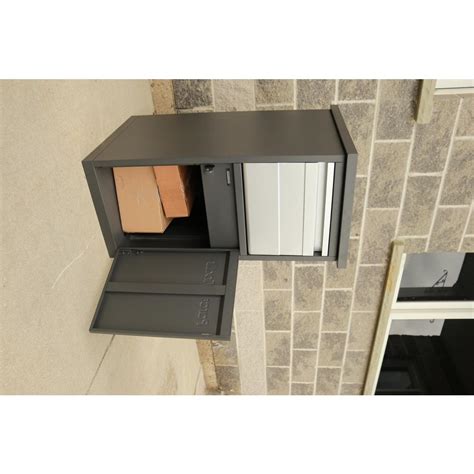 Parcelwirx Gray Wall Ground Mount Secure Dropbox Harbors
