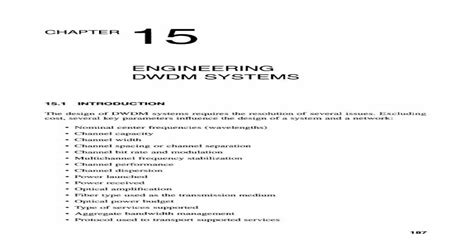 pdf chapter 15 · chapter 15 engineering dwdm systems optical