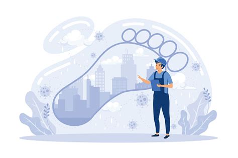 환경 생태 문제 대기 및 대기 오염 기후 변화의 원인 높은 수준의 이산화탄소 Co2 대기를 기록하십시오 탄소 발자국과 그 결과 사법 제도에 대한 스톡 벡터 아트 및 기타