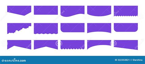 Separator Header For Web Page Design Flat Vector Illustration Set Of