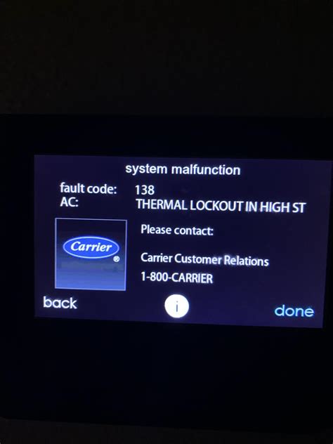 Carrier Infinity Fault Code Error 138 R Hvacadvice