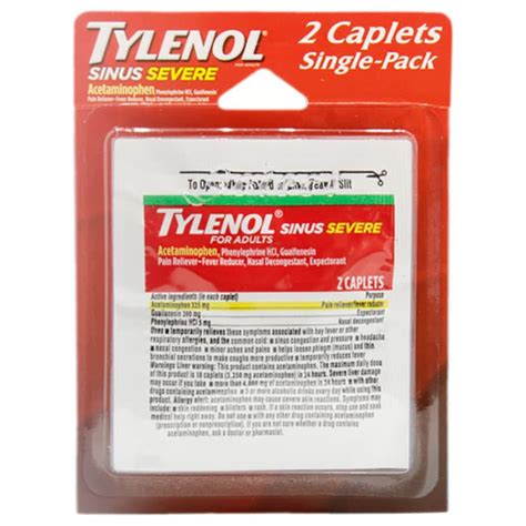 Tylenol Sinus Severe Select One 2 Pack