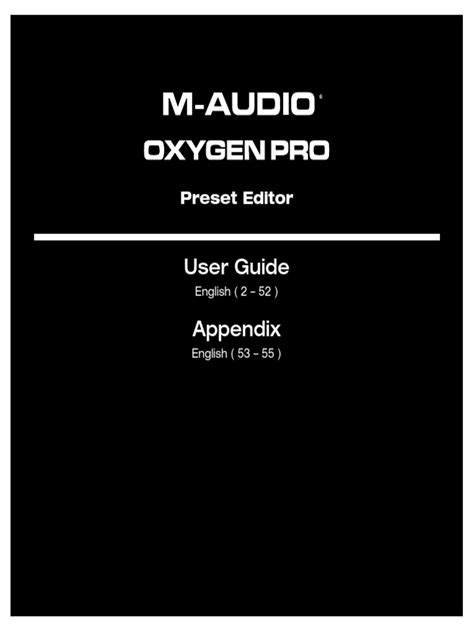 Oxygen Pro Preset Editor User Guide V10 Pdf Scale Music Mac Os