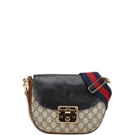 Gucci Bags Gucci Gg Supreme Crossbody Beige Black Brown Leather S