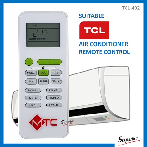 TCL Replacement For TCL Air Cond Aircond Air Conditioner Remote Control TCL 402 Lazada