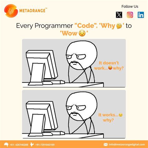 Metaorange Digital On Linkedin Programmerhumor Codinglife Techlaughs Developerjokes Codehumor