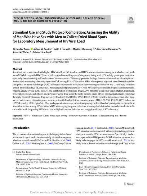 Stimulant Use And Study Protocol Completion Assessing The Ability Of Stimulant Use And Study Protocol Completion Assessing The Ability Of