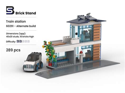Lego Moc Train Station By Brickstand Rebrickable Build With Lego