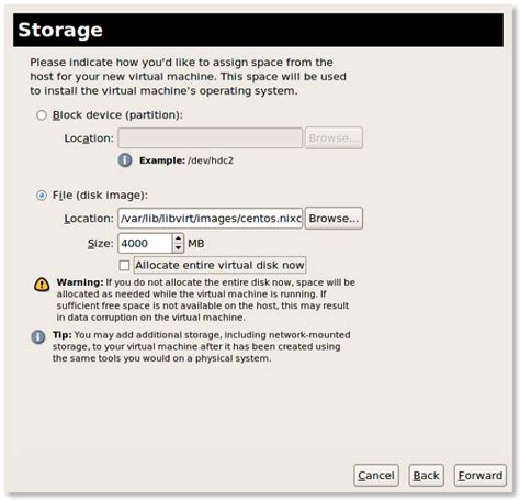 kvm virt manager install centos as guest operating system nixcraft
