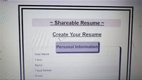 Faiza Kanwal On Linkedin Ameen Hamzah Webdevelopment Html Css Typescript Resumebuilder