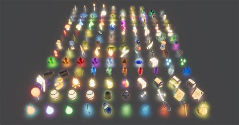 powerup 3d pickup props with vfx 3d props unity asset store