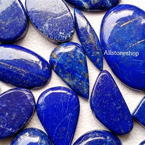 Lapis Lazuli Cabochon Deep Blue Gemstone For Jewelry Making Etsy