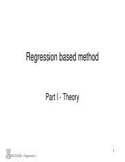 L Regression Based Method Theory Pdf Regression Based Method Part I Theory