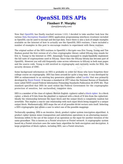 openssl des api pdf cipher cryptography