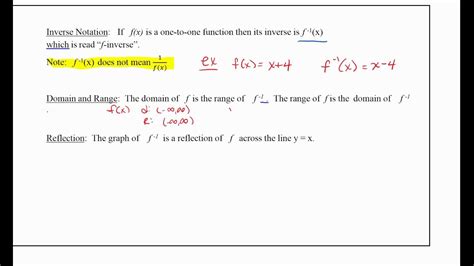 More About Inverse Functions Youtube