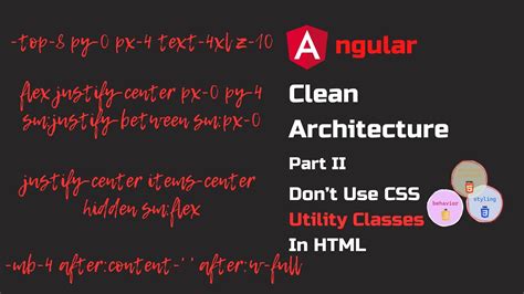 Angular Clean Architecture Part 2 Dont Use Css Utility Classes In Html