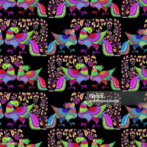 원활한 패턴입니다 새와 나무는 동양의 모티프입니다 인도 민족 패턴입니다 수채화 벽지 인쇄물 간판 물건 웹 사이트 지도 포스터 전단지 포장을 사용하십시오 0명에 대한 스톡