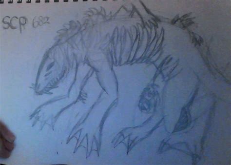 Scp 682 Sketch By Lululuvs2draw On Deviantart
