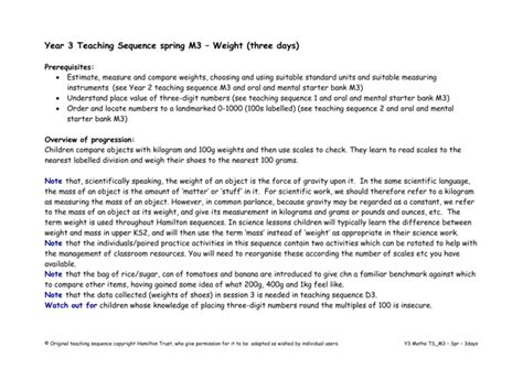 Year 2 Teaching Sequence Xxx