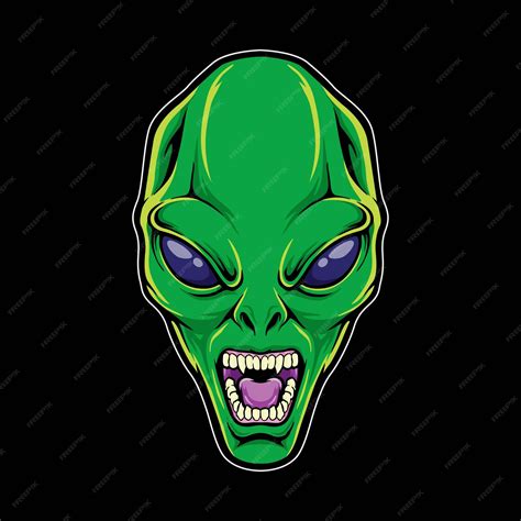 Premium Vector Head Of Alien Logo Illustration