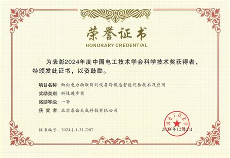 泰岳天成荣获“中国电工技术学会科技进步一等奖” 财富号 东方财富网