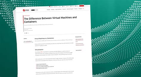 The Difference Between Virtual Machines And Containers 2025