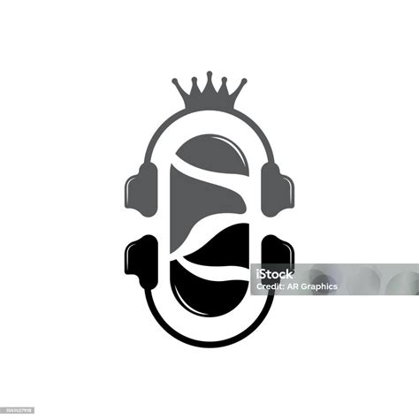 팟캐스트 로고 벡터 헤드셋 및 채팅 간단한 빈티지 마이크 디자인 Dj에 대한 스톡 벡터 아트 및 기타 이미지 Dj 개념 공연 Istock