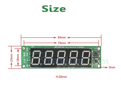 dc 12v 24v 36v trigger counter module 5 bit red digital tube display counter