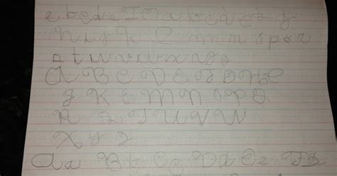 Carter Logan Smith Writing In Cursive