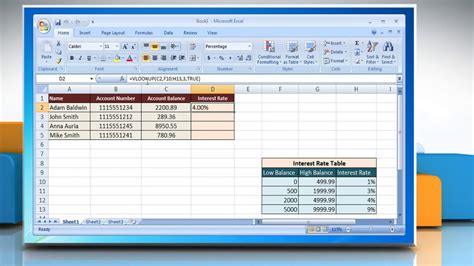 Vlookup Closest Match Function In Microsoft® Excel 2007 Youtube