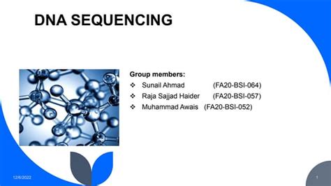 Dna Sequencing Pptx